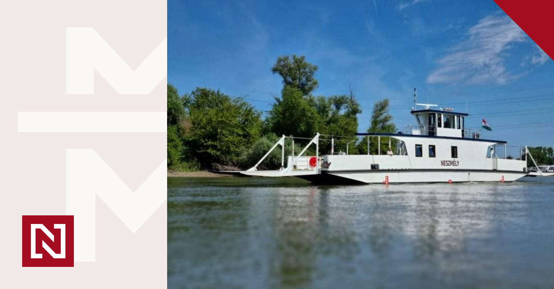 Nová kompa medzi Radvaňou nad Dunajom a maďarskou obcou Neszmély by ...