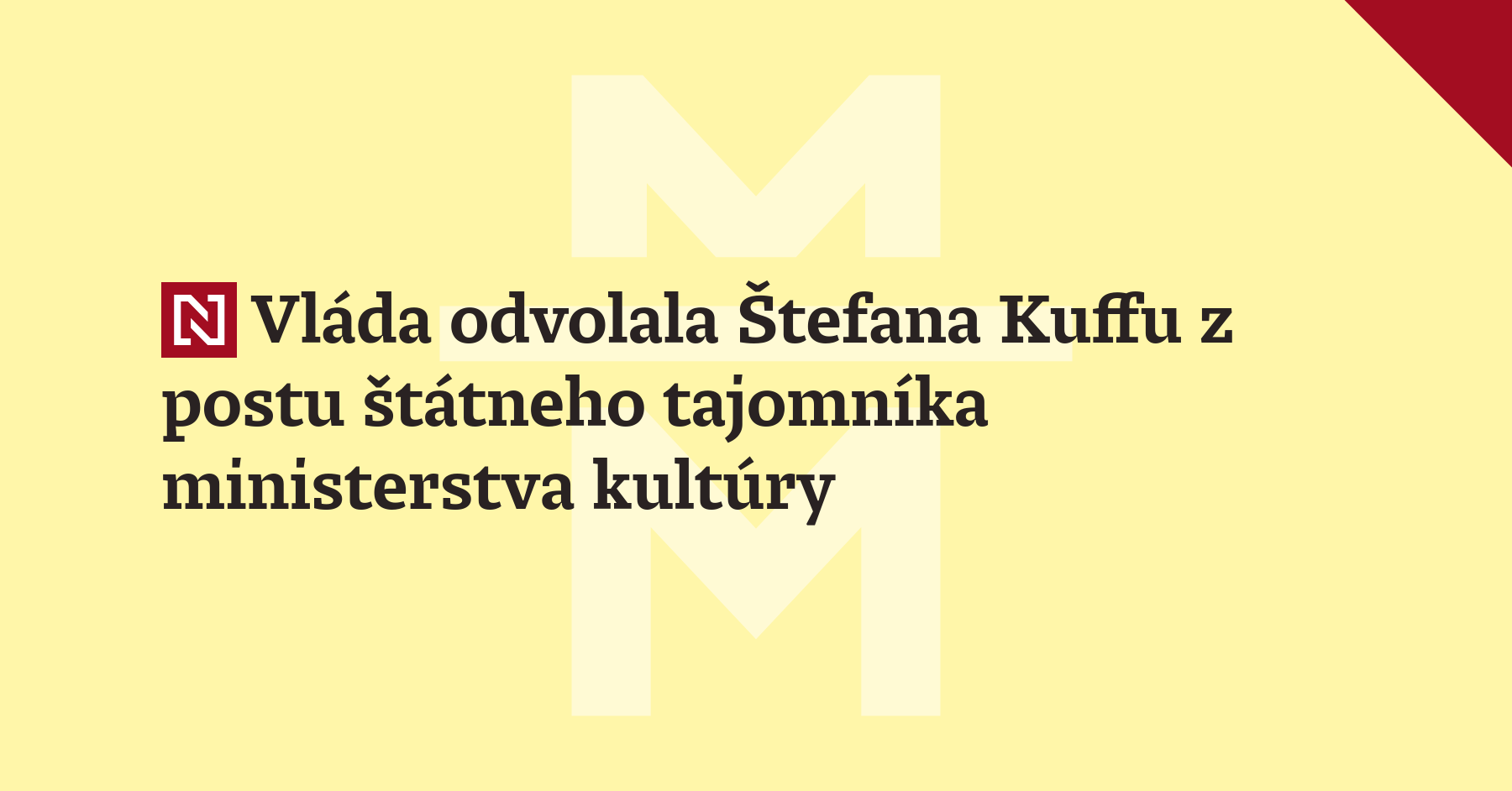 Štefana Kuffu ako štátneho tajomníka presunuli z ministerstva kultúry ...