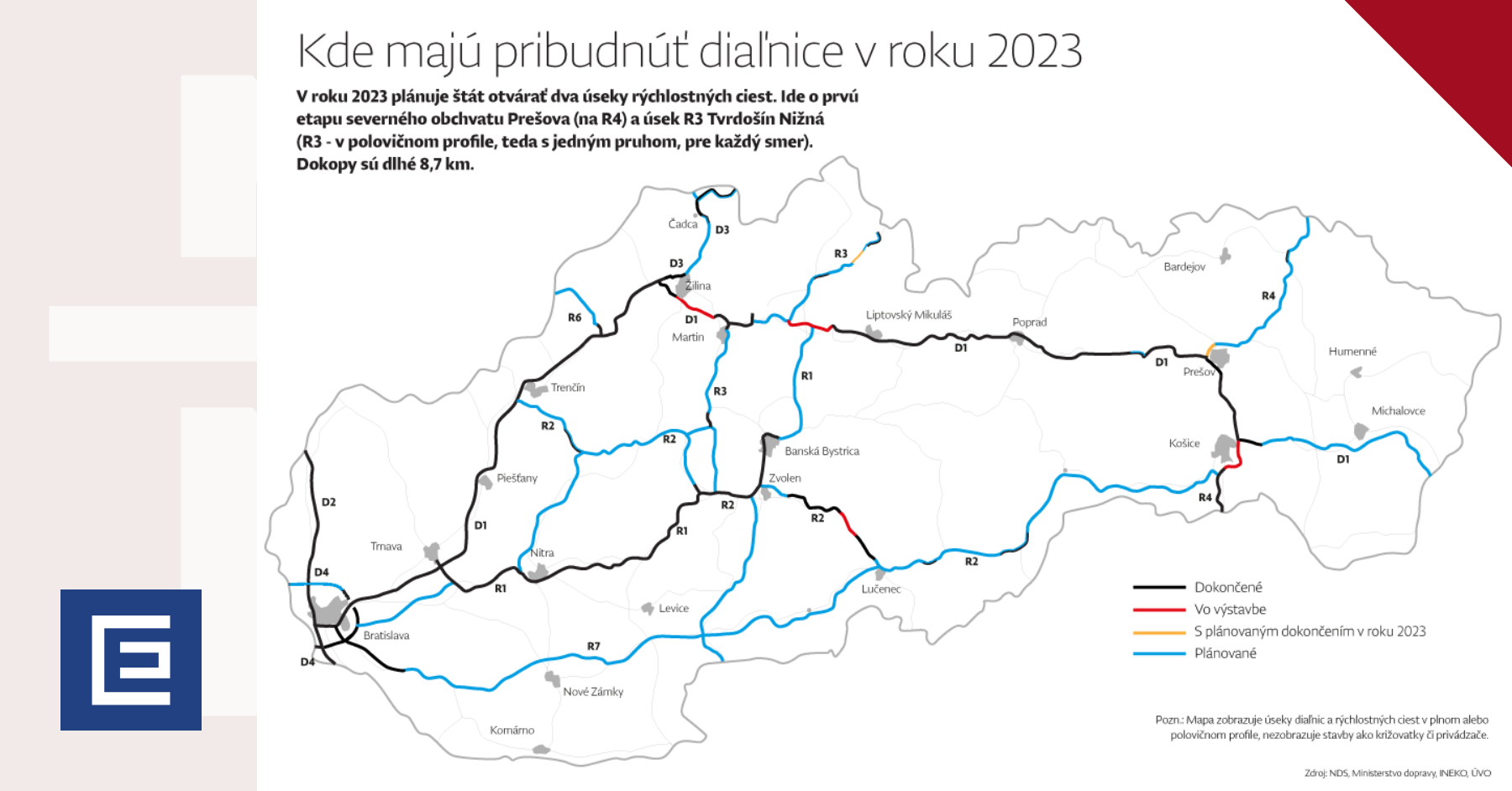 V budúcom roku by sa mali na Slovensku otvoriť len dva krátke úseky ...