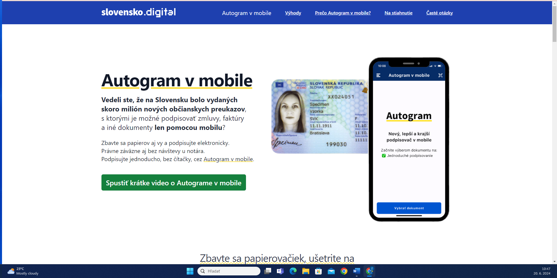 Čítačku môžete zahodiť, elektronicky sa podpíšete už aj mobilom — Denník E