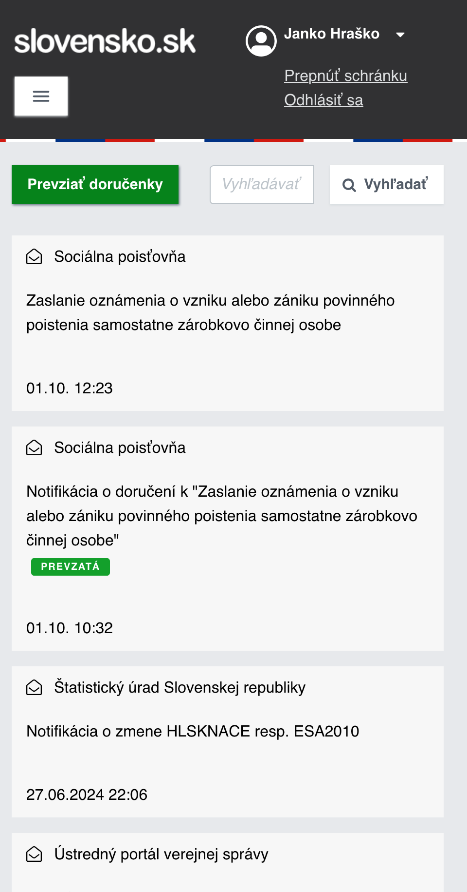 Blog N: Plníme sny ministra Migaľa: prihlasovanie mobilom, schránka slovensko.sk v mobile a ...